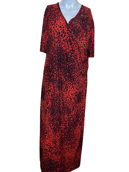 Red Leopard Print Dress Pngv 1697301725